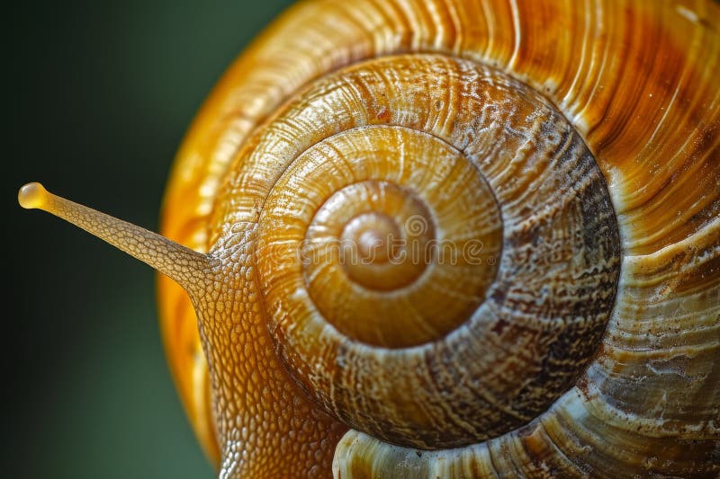 This Close-up Photo Showcases the Intricate Details of a Snails Shell ...