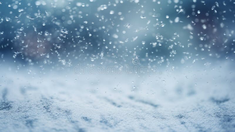 A Close Up Photo of Snow Falling on a Window Stock Illustration ...