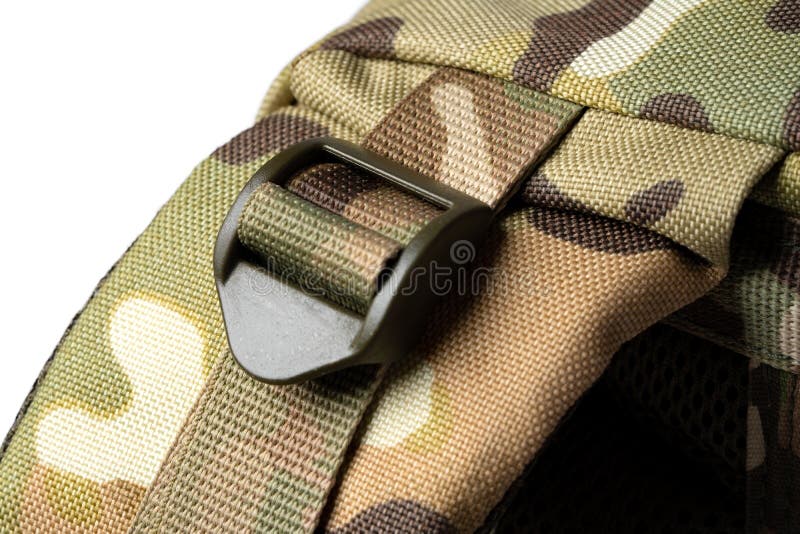Close Up Still Life of a Green Army Tactical Backpack Stock Image ...