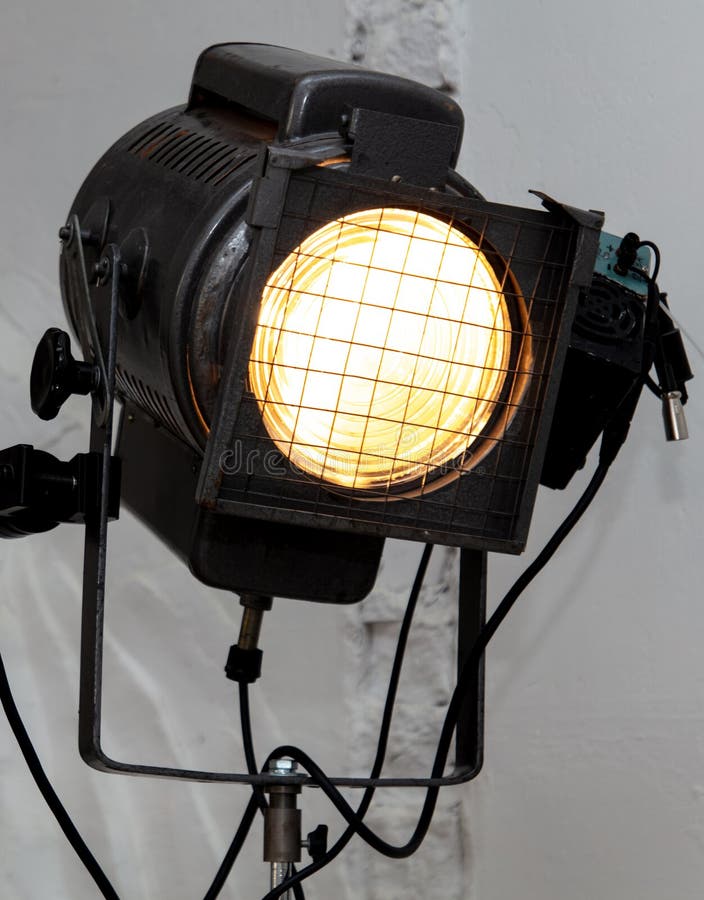 Close-up of Photo Studio Spotlights Stock Image - Image of room, bright ...