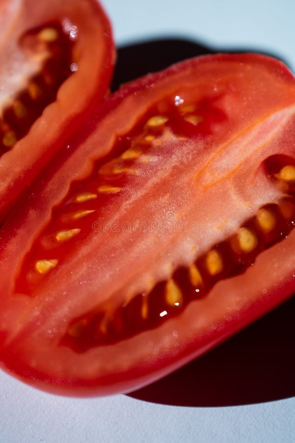 Close Up Photo of the Texture of the Inside of a Tomato Stock Image ...