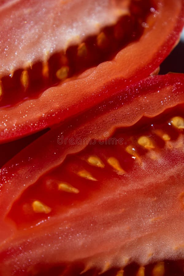 Close Up Photo of the Texture of the Inside of a Tomato Stock Photo ...