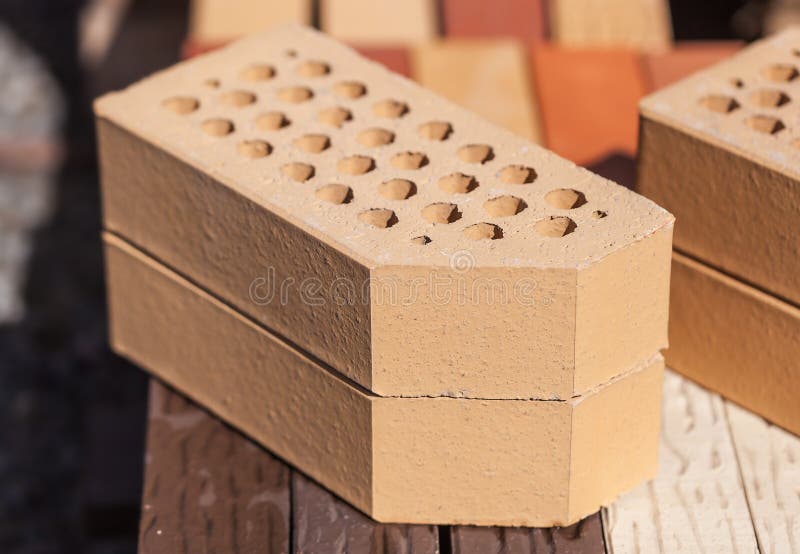 Close-up Photo of Two Beige Cladding Bricks Stock Photo - Image of pair ...