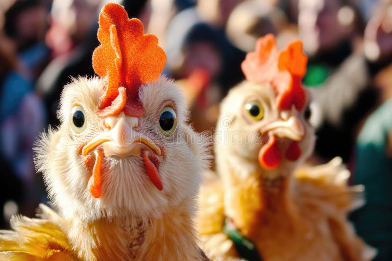 Close-up Photo of Two Chickens Stock Photo - Image of animal, chickens ...