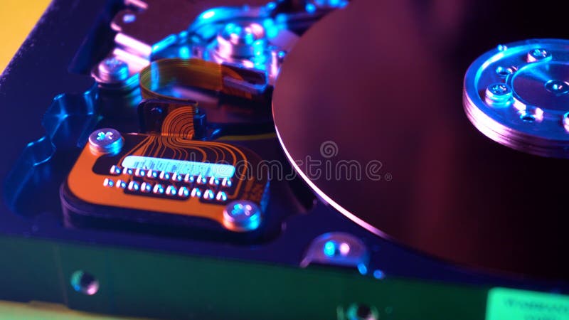 Close Up Photo View of Inside HDD Storage Stock Photo - Image of ...