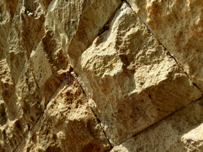 Close Up Photo of a Wall Made of Natural Stone. Stock Image - Image of ...