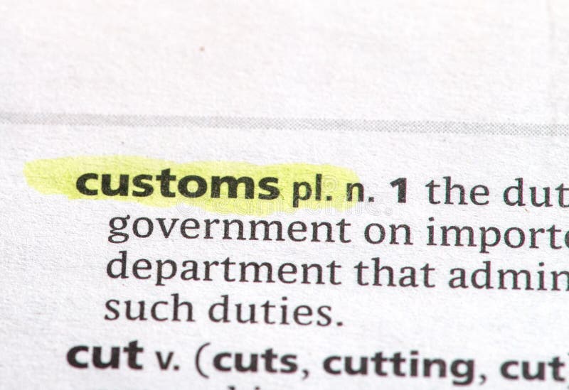 Word CUSTOMS CLEARANCE on Notebook with Pencil on the Grey Background ...