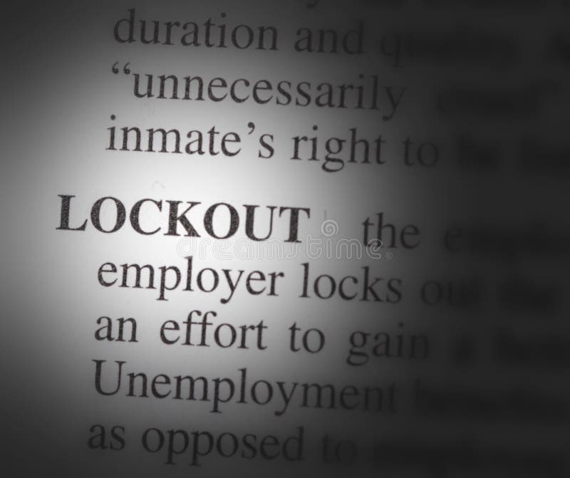 Lockout stock photo. Image of close, word, union, workers - 305658950