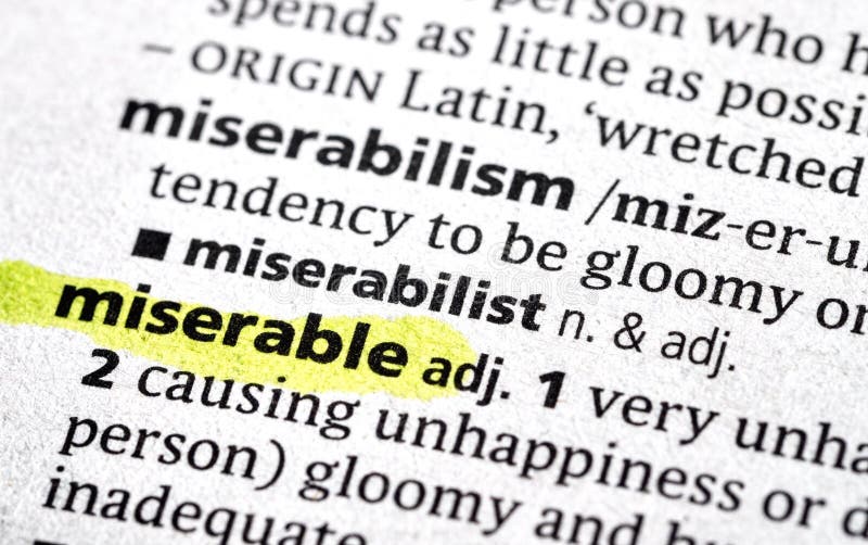 Miserable stock photo. Image of miserable, person, word - 269576186