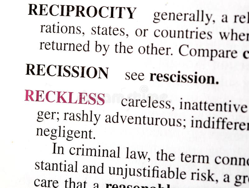 Reckless stock image. Image of disoblige, isolated, writing - 310456843