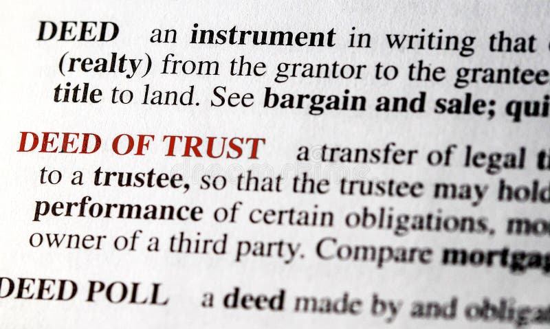 Trust Deed is Shown As Financial and Legal Concept Stock Photo - Image ...