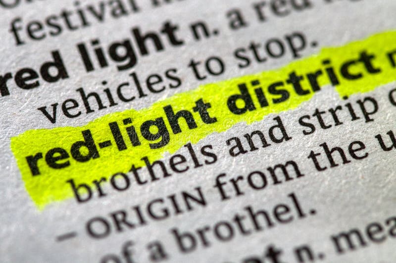 Red light district stock image. Image of business, dictionary - 255346337