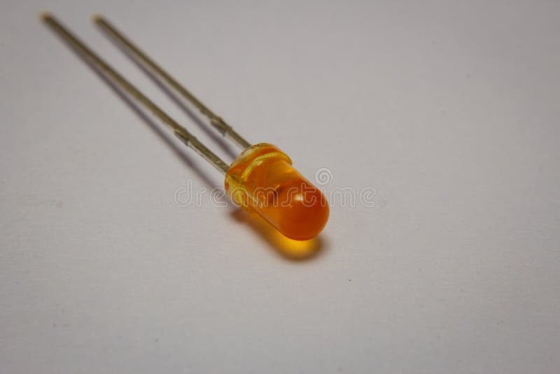 Close-up Photo of a Yellow/orange Light Emitting Diode LED Stock Image ...