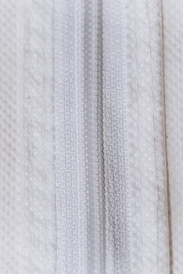 It is a Close Up Photo of Zipper White Stock Image - Image of textile ...