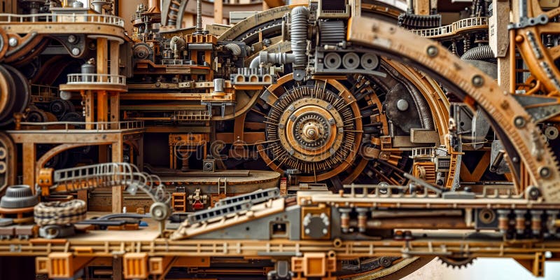 A Model of a Large Machine that is Inside of a Building Stock Photo ...