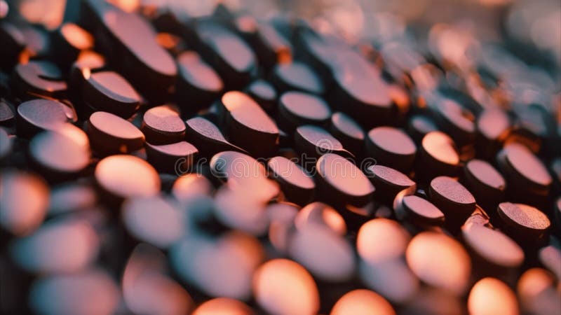 Abstract Pattern of Rounded Objects Stock Video - Video of close ...