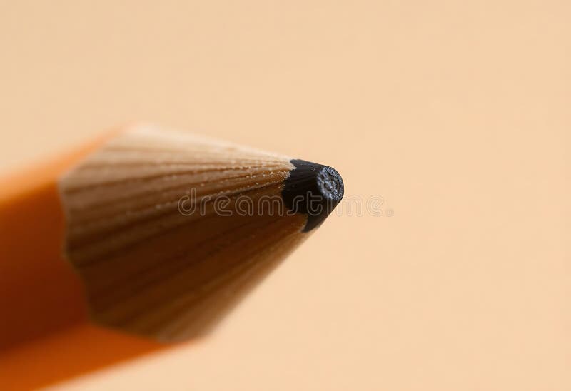 Close Up of a Pencil with a Black Tip Stock Illustration - Illustration ...