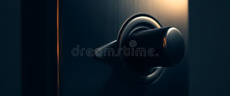 Close Up of a Door Handle on a Door Stock Illustration - Illustration ...