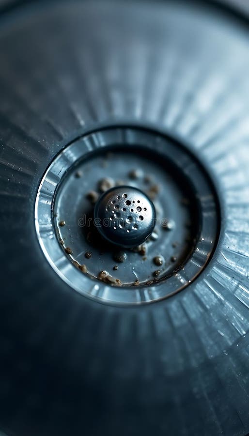 Close Up of a Metal Sink Drain Stock Illustration - Illustration of ...