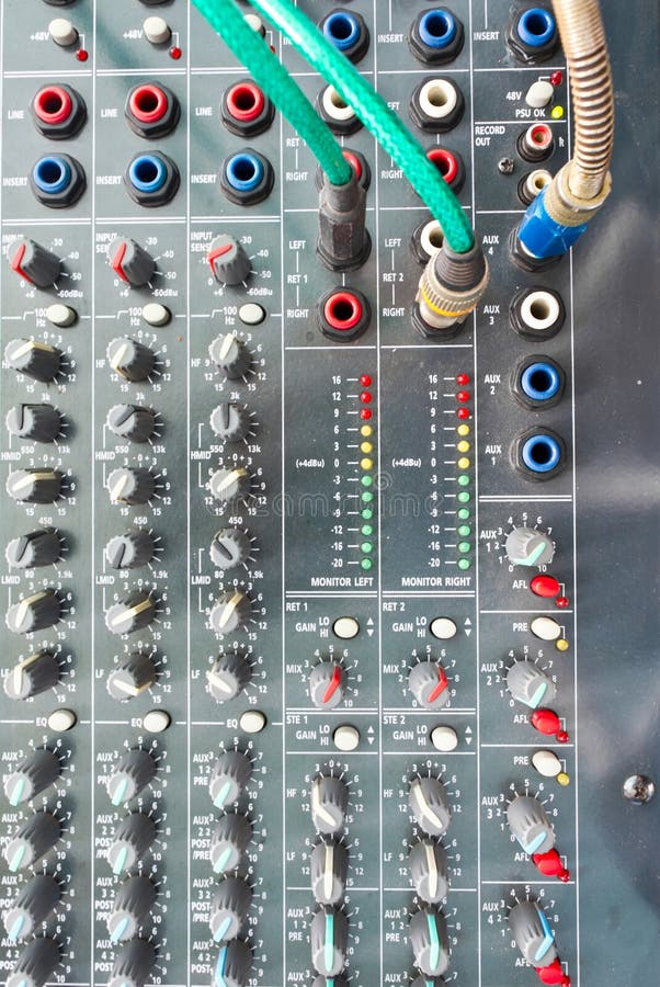 Close Up Photos of Mixing Desk Stock Image - Image of fader, electric ...