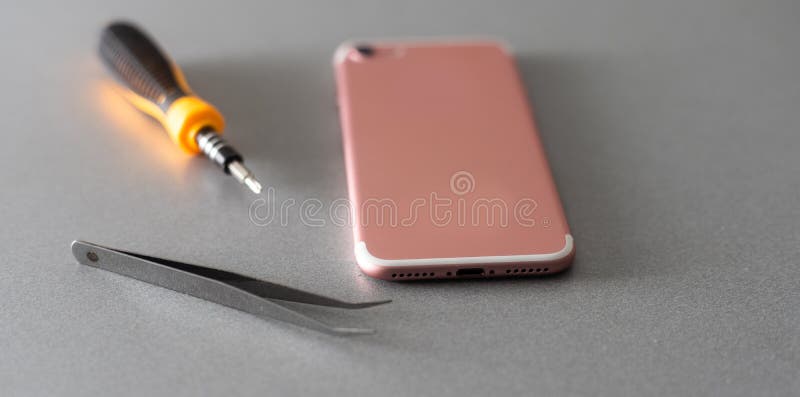 Close-up Photos Showing Process of Mobile Phone Repair Stock Photo ...