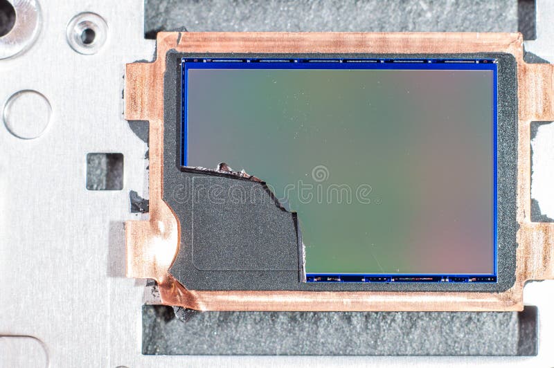 Close-up Photosensitive Sensor of the Camera Defect and Breakage Stock ...