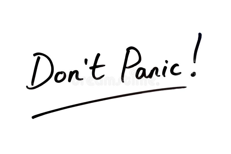 Dont Panic Stock Illustrations – 848 Dont Panic Stock Illustrations ...
