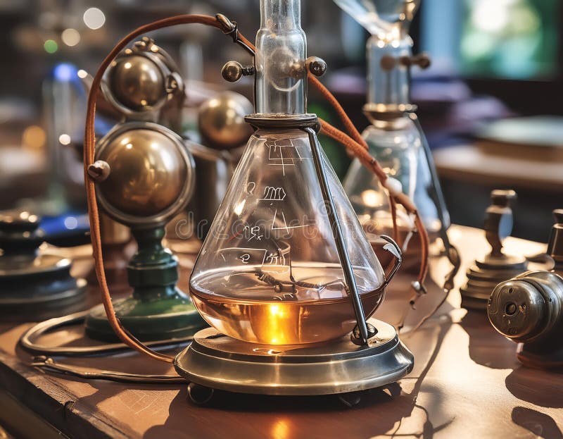Close-Up of Physics Experiment in Progress Stock Image - Image of ...