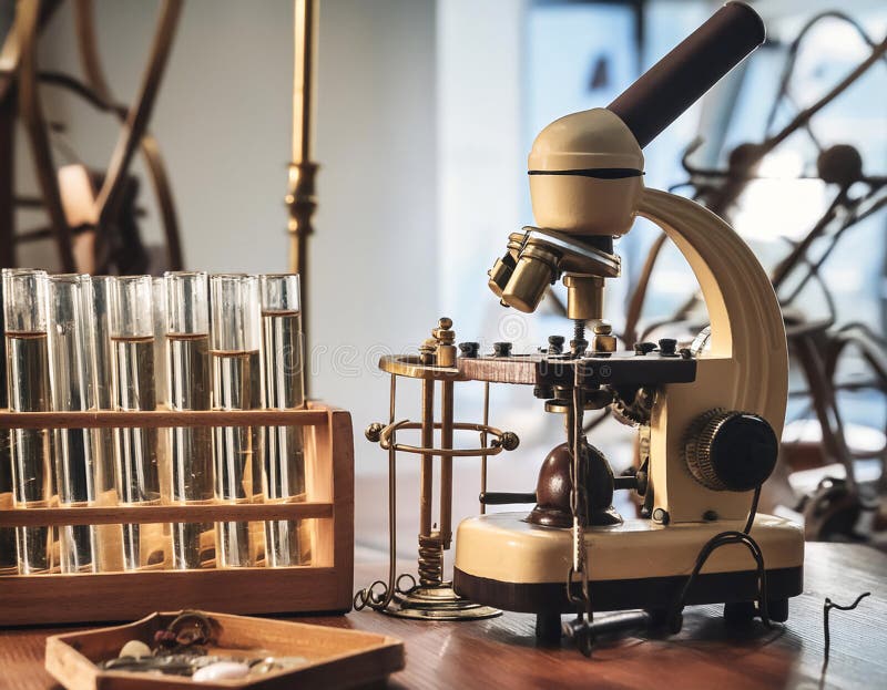 Close-Up of Physics Experiment in Progress Stock Illustration ...