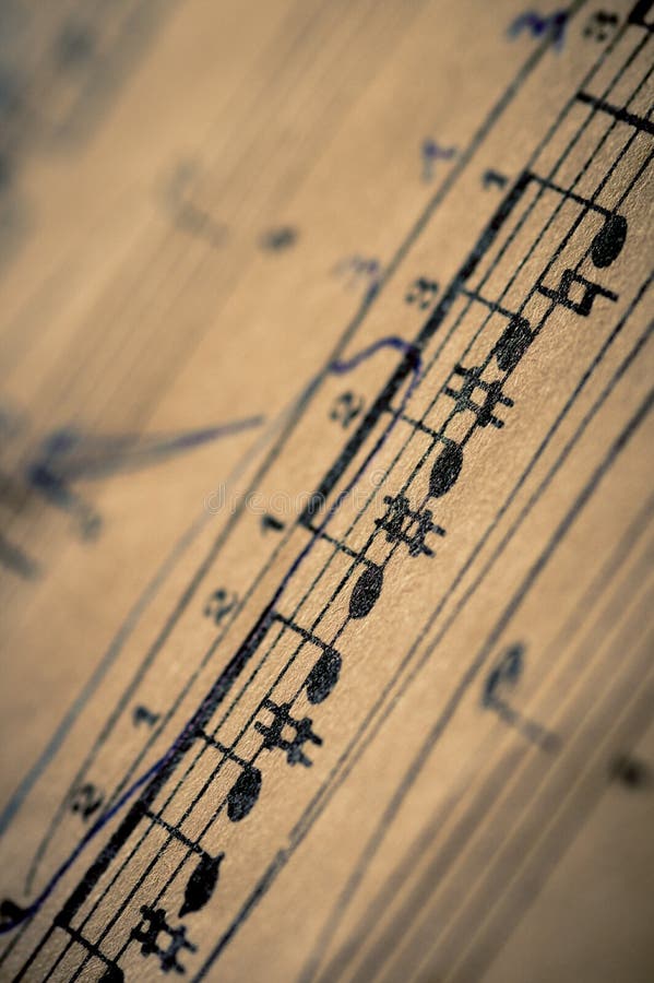 Close Up of Piano Classic Music Score and Notes Stock Photo - Image of ...