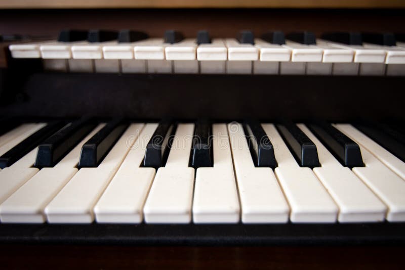 Close Up of Piano Keyboard Front View Stock Image - Image of front ...
