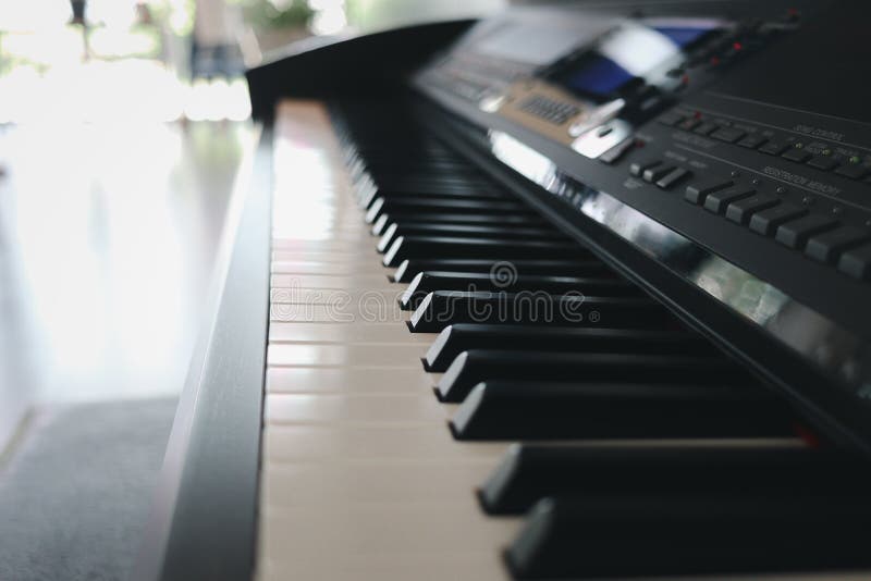Close Up of Piano Keyboard Musical Instrument Stock Image - Image of ...