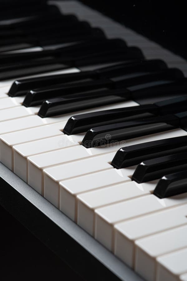 A Close-up of Piano Keys in Black and White, Highlighting the Contrast ...