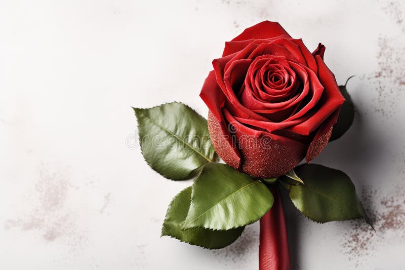 A Picture of a Big Beautiful Red Rose on the White Background Stock ...