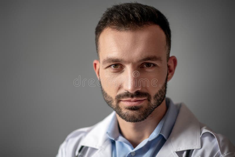 Close Up Picture of a Determined Man Stock Image - Image of mustache ...