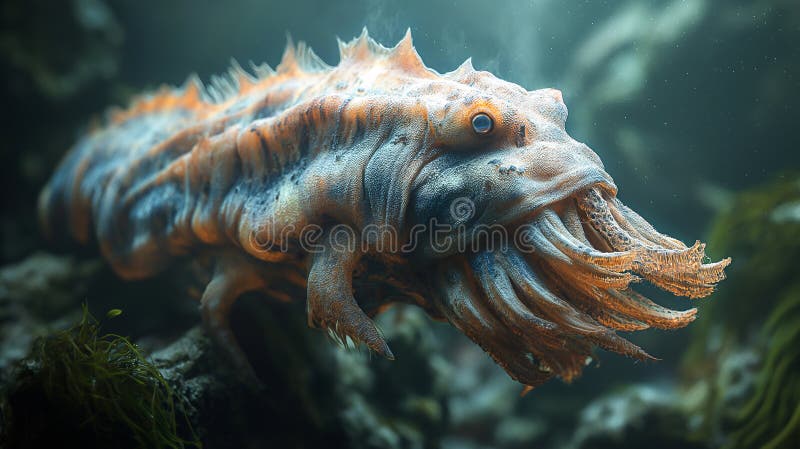 A Close Up of a Fish with a Long, Sharp Body Stock Illustration ...