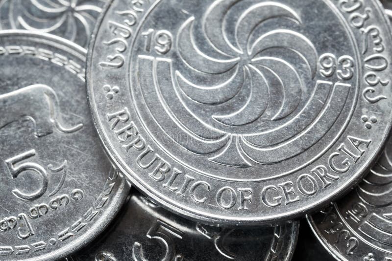 Close Up Picture of Georgian Lari. Stock Photo - Image of banking ...