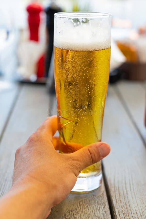 Fresh draught beer stock photo. Image of beer, delicious - 151992650