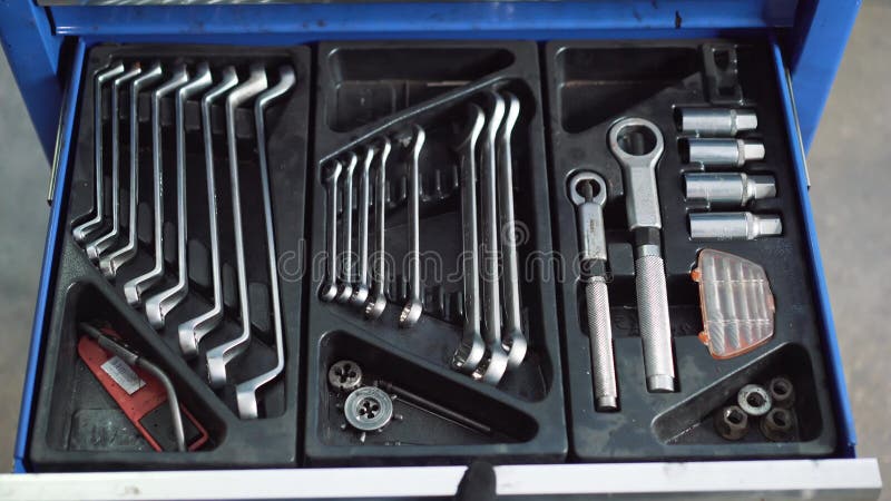Close-up Picture of Mechanical Workshop Tools. Professional Car ...