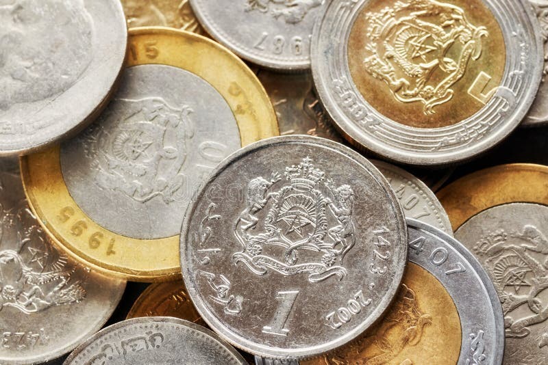 Close Up Picture of Moroccan Dirham. Stock Photo - Image of economy ...