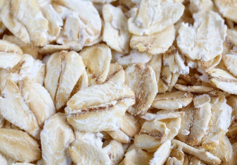 Close Up Picture of Oat Flakes, Selective Focus Stock Image - Image of ...