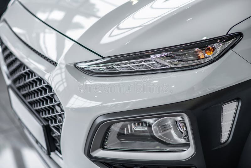 Close Up Picture of a Shiny Grey Car Bumber Stock Image - Image of gery ...