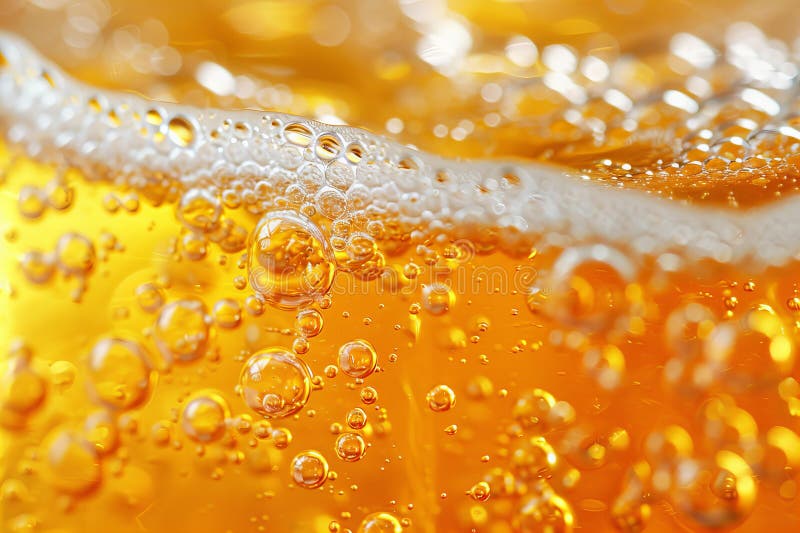 A Close Up Picture of Some Beer with Bubbles, High Quality, High ...