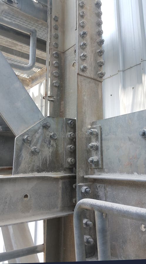 Close Up Picture, Steel Beam Construction Stock Image - Image of steel ...