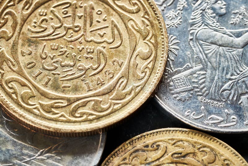 Tunisian Dinars stock image. Image of dinar, coins, cash - 3276047