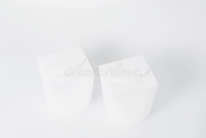 Close Up Picture of Two White Boxes Stock Photo - Image of closed ...