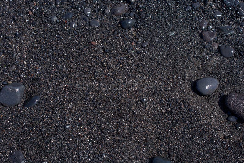 Close-up Picture of the Vulcanic Black Sand Stock Image - Image of ...
