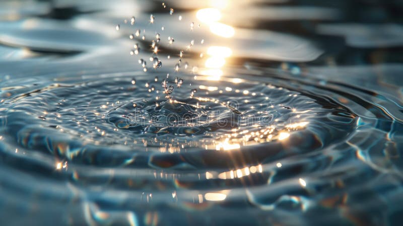 The Close Up View of Water Wave Pattern in Source of the Water Like Sea ...
