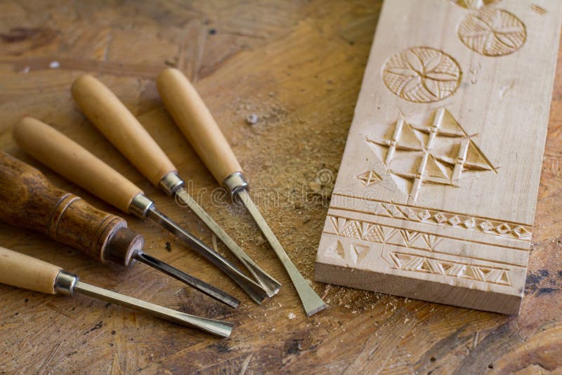Tools for woodcarving stock image. Image of activity - 130797705