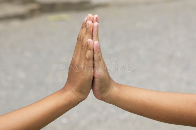 Close-up Pictures of Hands on a Blurred Background Stock Photo - Image ...